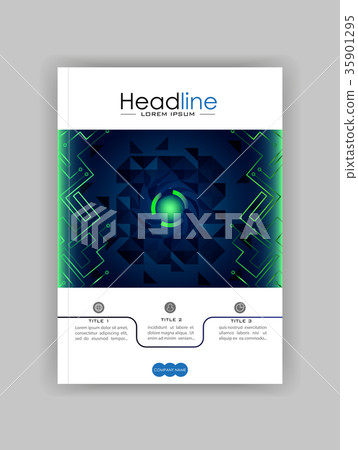 HUD cover design with green lines - Stock Illustration [35901295] - PIXTA
