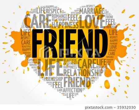 Friend word cloud collage - Stock Illustration [35932030] - PIXTA