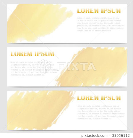 abstract water color in yellow tone header banner - Stock Illustration ...