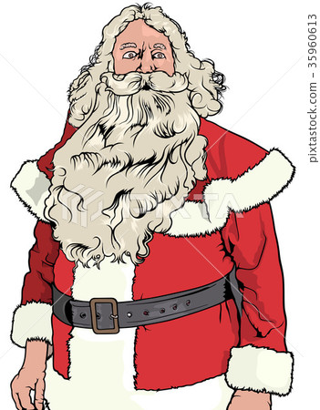 Santa Claus Without Hat - Stock Illustration [35960613] - PIXTA