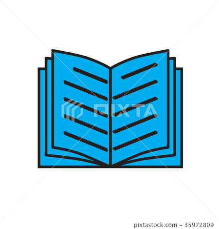 blue book icon on white background. book sign. - Stock Illustration ...
