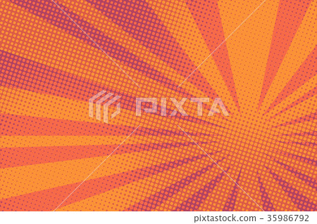 red pop art rays sunrise - Stock Illustration [35986792] - PIXTA
