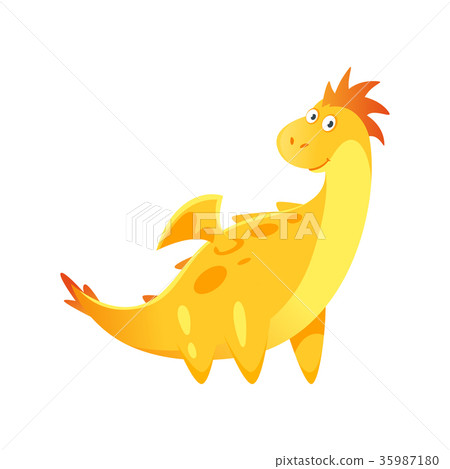 cute yellow dragon - Stock Illustration [35987180] - PIXTA