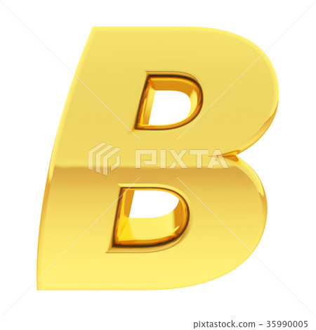 Gold alphabet symbol letter B - Stock Illustration [35990005] - PIXTA
