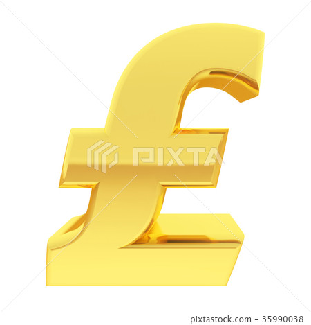 Gold pound sign with gradient reflections - Stock Illustration ...