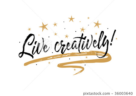 Live creatively card. Beautiful greeting banner - Stock Illustration ...