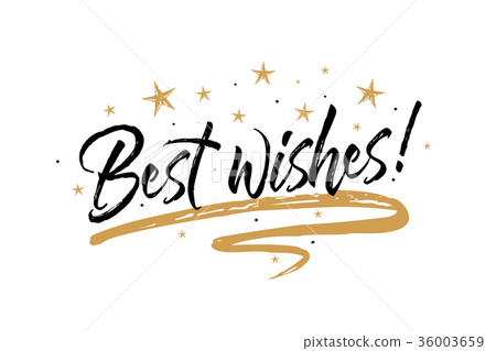 Best wishes card. Beautiful greeting banner poster - Stock Illustration ...