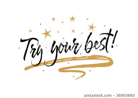 Try your best card. Beautiful greeting banner - Stock Illustration ...