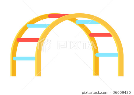 Curved Ladder for Kids Playground on White - Stock Illustration ...