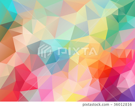 vector polygon background spring pastel colorful - Stock Illustration ...