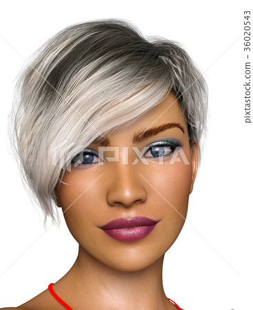 Female face up - Stock Illustration [36020543] - PIXTA