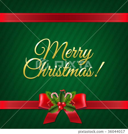 Vintage Green Christmas Wallpaper - Stock Illustration [36044017] - PIXTA