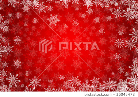 Red winter snowy background - Stock Illustration [36045478] - PIXTA