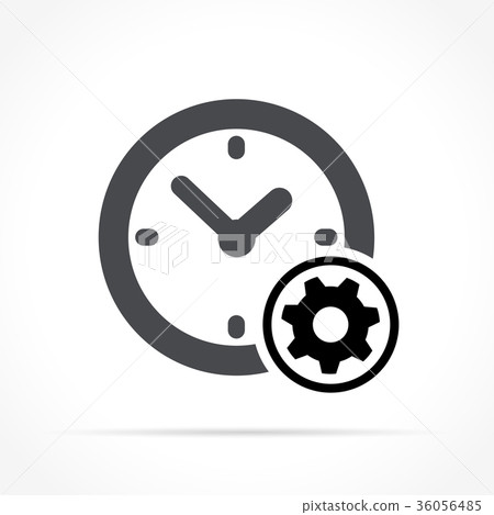 time management icon on white background - Stock Illustration [36056485 ...