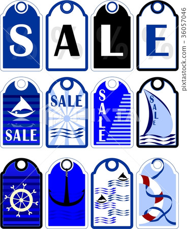 Labels with sail - Stock Illustration [36057046] - PIXTA
