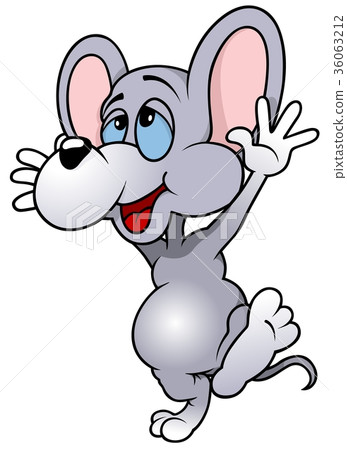 Happy Blue Eyed Mouse - Stock Illustration [36063212] - PIXTA