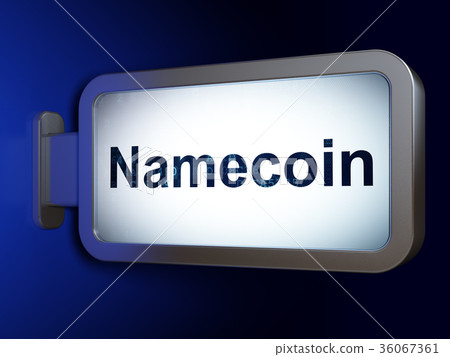 Cryptocurrency concept: Namecoin on billboard - Stock Illustration ...