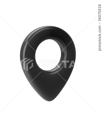 Black map pointer isolated on white background - Stock Illustration ...