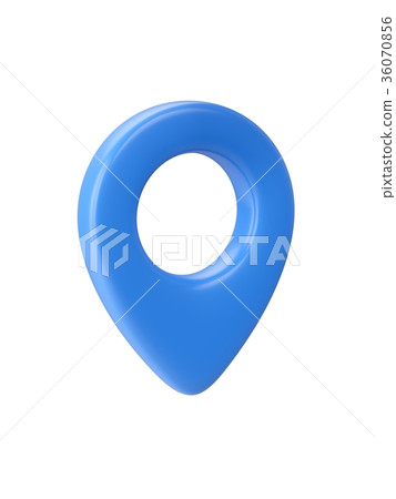 Blue map pointer isolated on white background - Stock Illustration ...