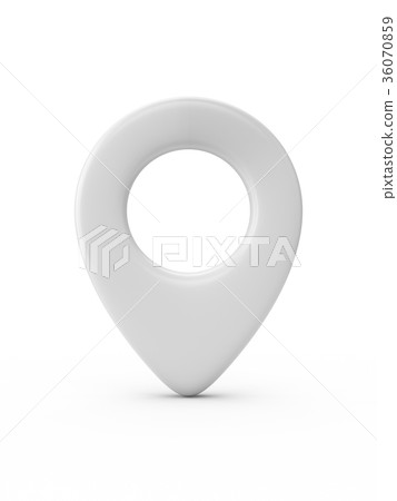 White map pointer isolated on white background - Stock Illustration ...