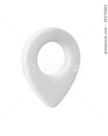 White map pointer isolated on white background - Stock Illustration ...