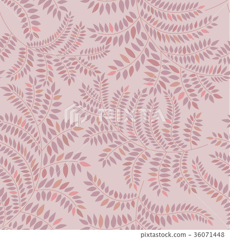 Floral leaves tiled pattern. Leaf decor background - Stock Illustration ...