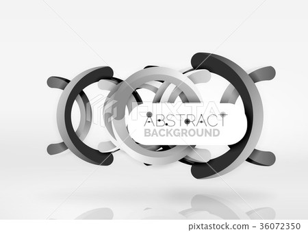 Modern 3d ring vector abstract background - Stock Illustration ...