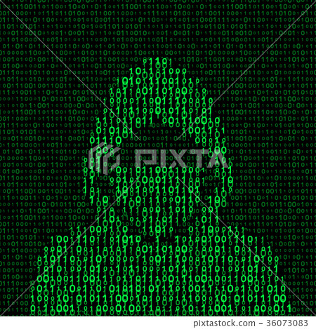 hacker on binary code background-插圖素材 [36073083] - PIXTA圖庫