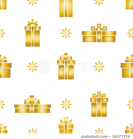 Vector seamless gift box pattern, gold gift boxes - Stock Illustration ...