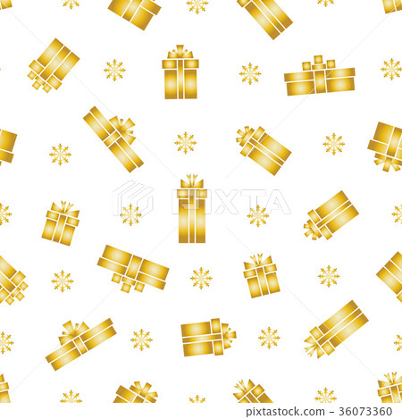 Vector seamless gift box pattern, gold gift boxes - Stock Illustration ...