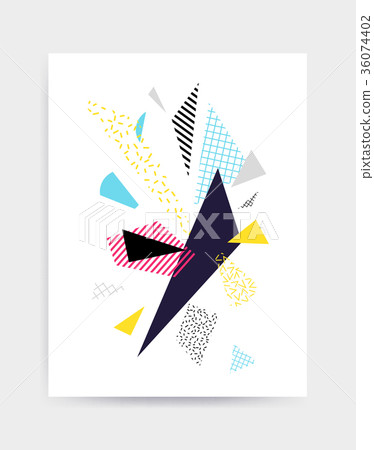 Bright colorful vector poster template - Stock Illustration [36074402 ...