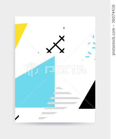 Bright colorful vector poster template - Stock Illustration [36074416 ...