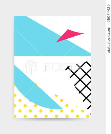 Bright colorful vector poster template - Stock Illustration [36074429 ...