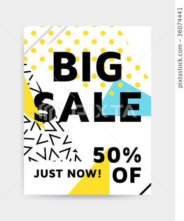 Bright colorful vector poster template - Stock Illustration [36074441 ...