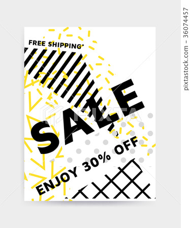 Bright colorful vector poster template - Stock Illustration [36074457 ...