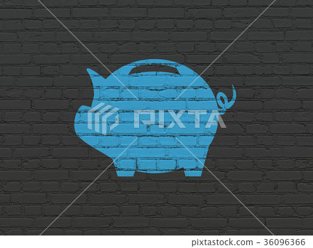 Money concept: Money Box on wall background - Stock Illustration ...