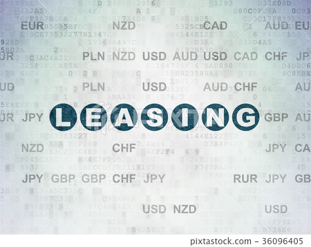 Finance concept: Leasing on Digital Data Paper - Stock Illustration ...