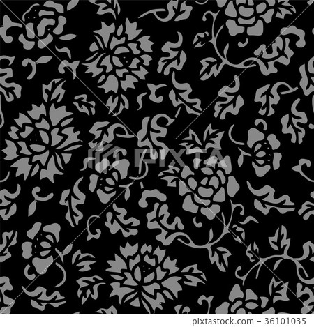 Antique seamless silver retro pattern background - Stock Illustration ...