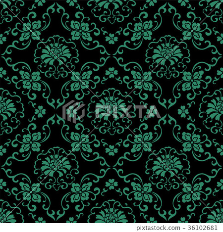 Seamless retro green pattern Background - Stock Illustration [36102681 ...