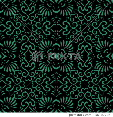 Seamless retro green pattern Background - Stock Illustration [36102726 ...