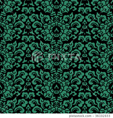 Seamless retro green pattern Background - Stock Illustration [36102833 ...