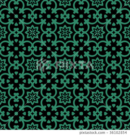Seamless retro green pattern Background - Stock Illustration [36102854 ...