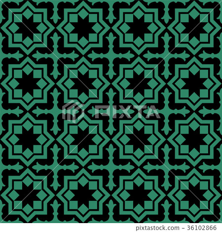Seamless retro green pattern Background - Stock Illustration [36102866 ...