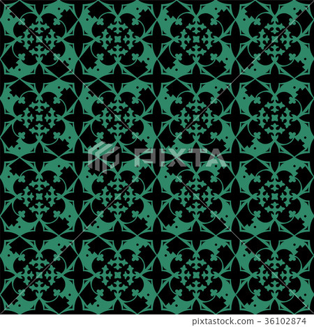 Seamless retro green pattern Background - Stock Illustration [36102874 ...