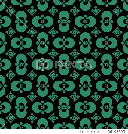 Seamless retro green pattern Background - Stock Illustration [36102895 ...