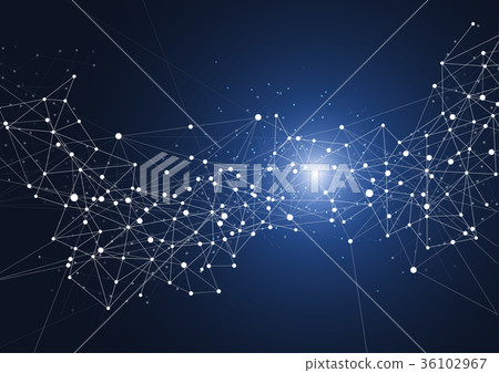 Abstract connecting dots and lines. Connection - Stock Illustration ...