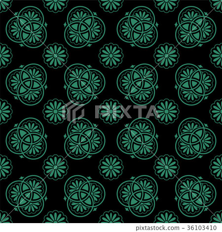Seamless retro green pattern Background - Stock Illustration [36103410 ...