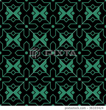 Seamless retro green pattern Background - Stock Illustration [36103424 ...