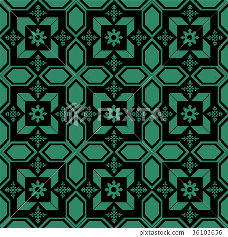 Seamless retro green pattern Background - Stock Illustration [36103656 ...