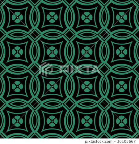 Seamless retro green pattern Background - Stock Illustration [36103667 ...